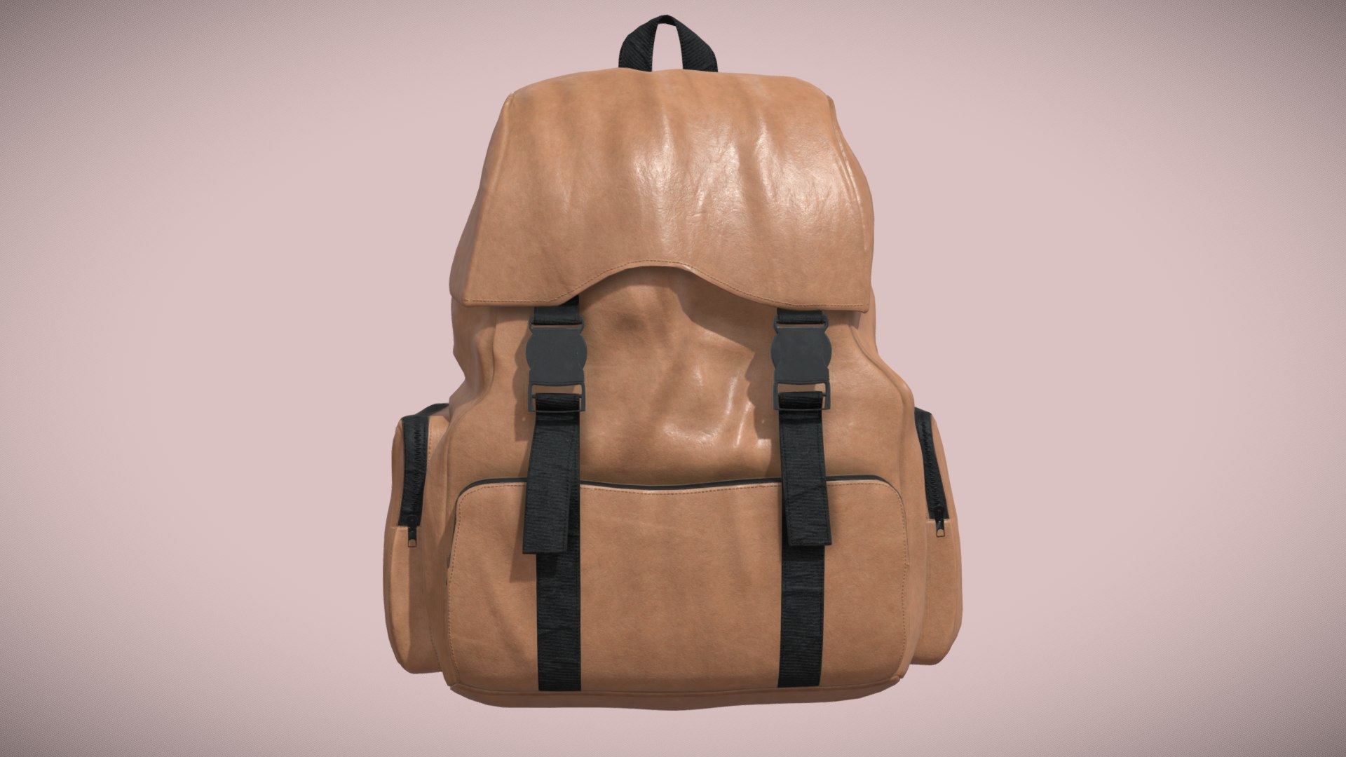 Leather Backpack 3D Model - TurboSquid 2107347