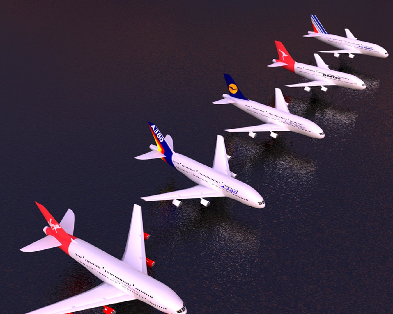 3d Airbus A380 Model