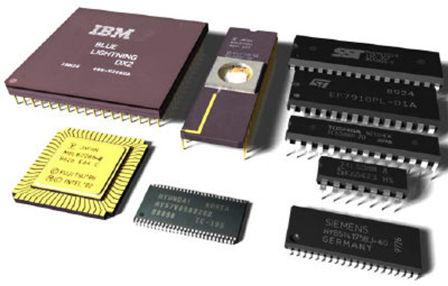 3d Model Computer Chips Cpus Ram