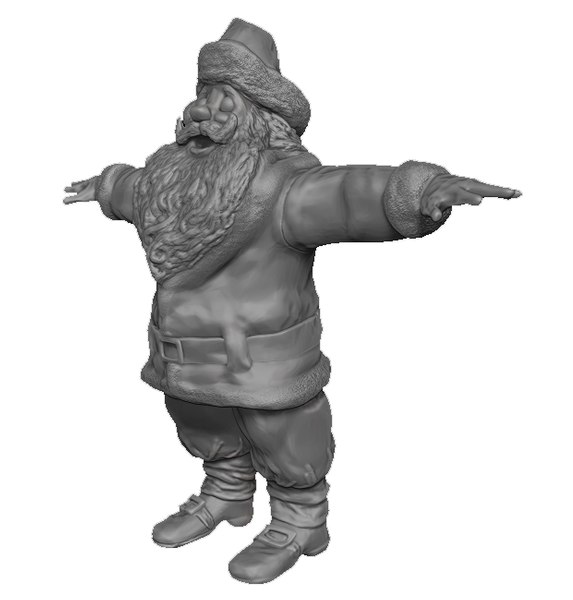 free santa claus 3d model
