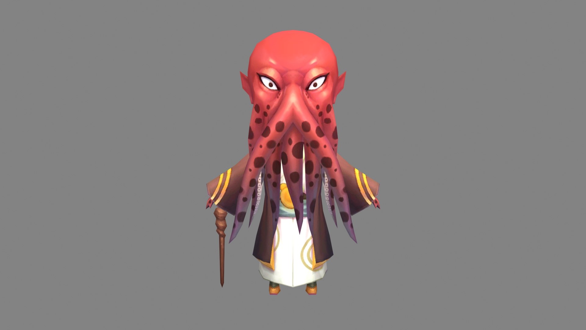 Cartoon Octopus Master - Squid Monster 3D - TurboSquid 2267855