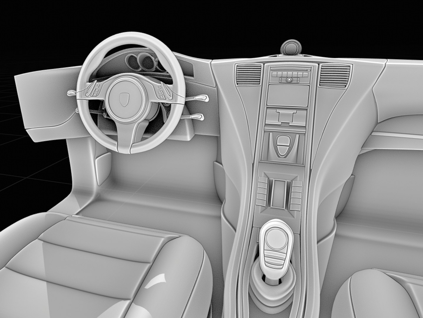 3D Model Car Interior Sports - TurboSquid 1499981