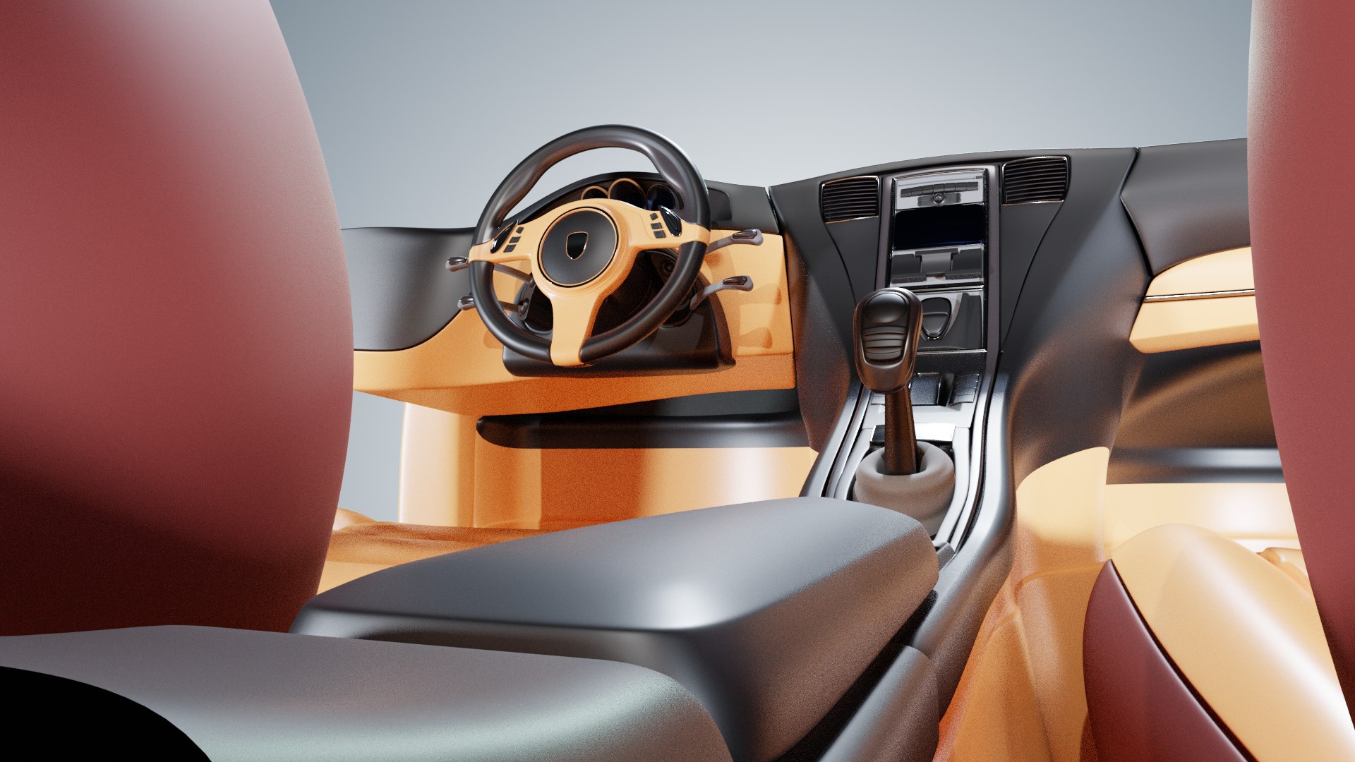 3D Model Car Interior Sports - TurboSquid 1499981