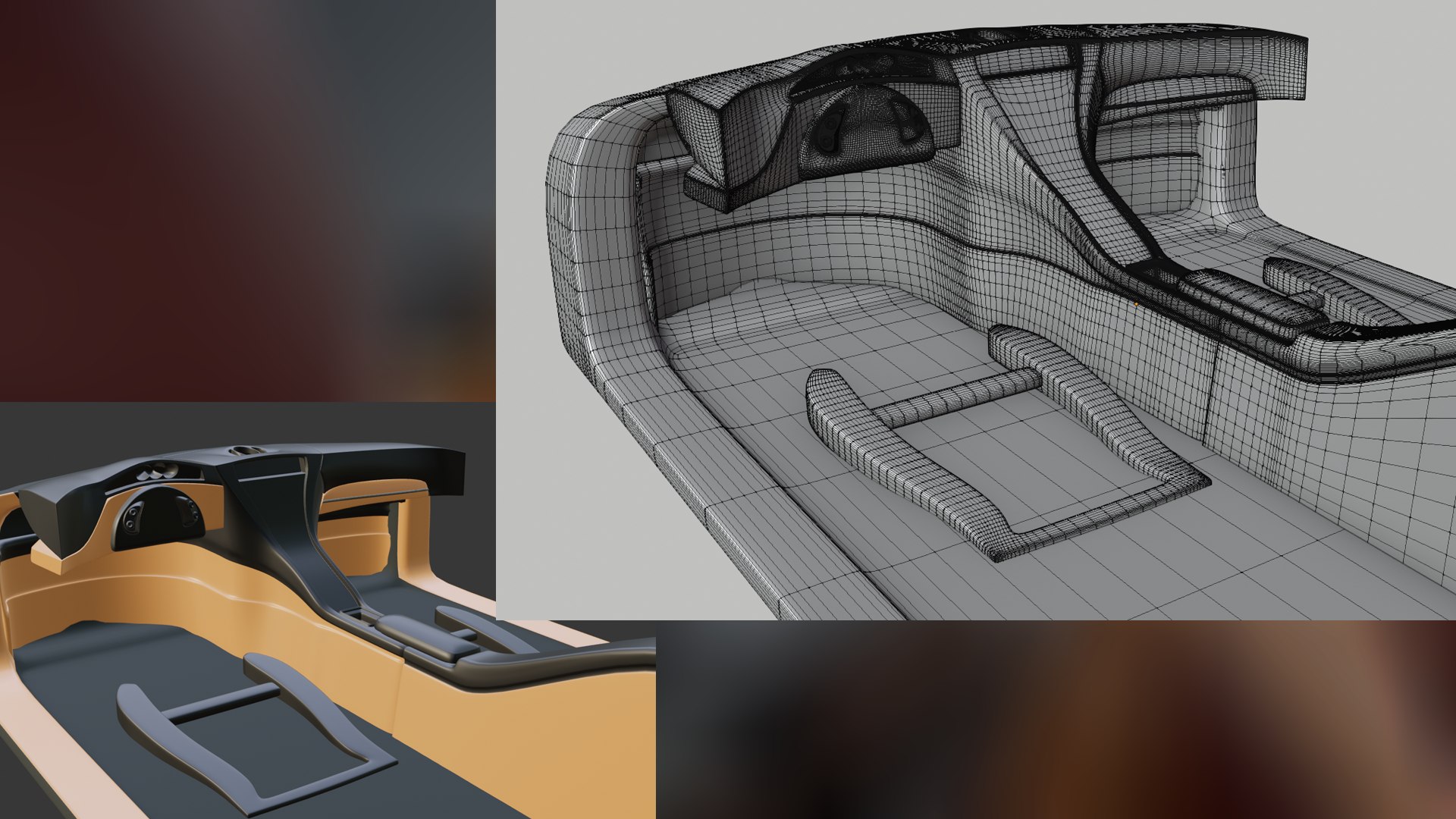 3D Model Car Interior Sports - TurboSquid 1499981