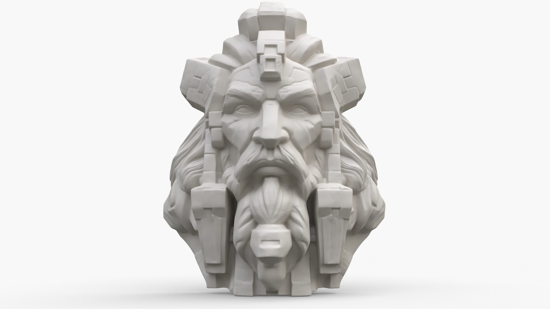 3D Collection 5 Stone Sentinel Busts - TurboSquid 2201813