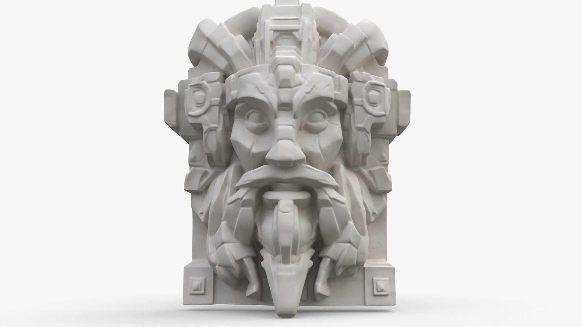 3D Collection 5 Stone Sentinel Busts - TurboSquid 2201813