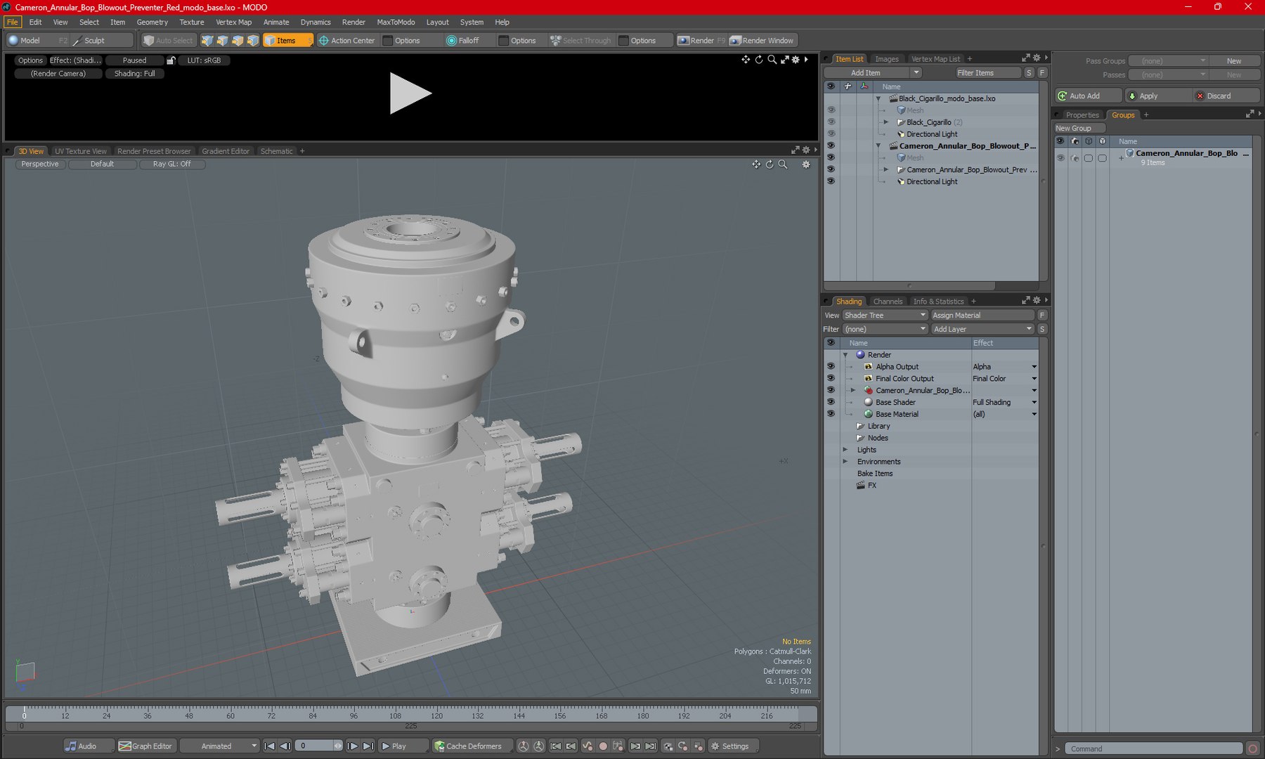 Cameron Annular Bop Blowout Preventer Red Model - TurboSquid 2235543