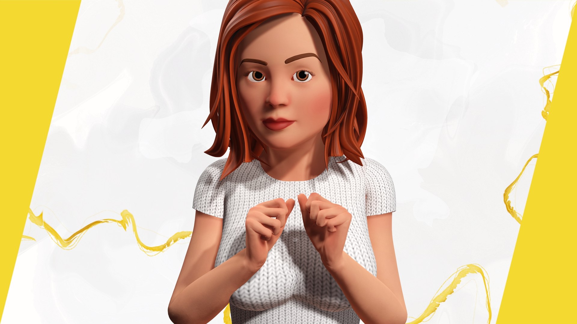 3D Model Cartoon Rigged Lovely Girl Low-poly 3D Model - TurboSquid 2267602