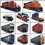 Freight Train Cargo Cars 3d Model