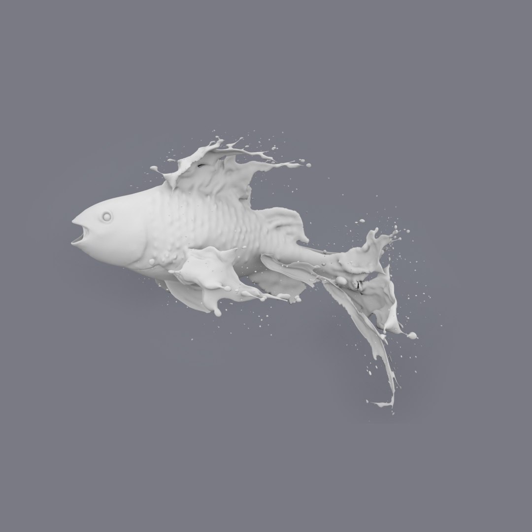 Fish Splash 3D Model - TurboSquid 1190960