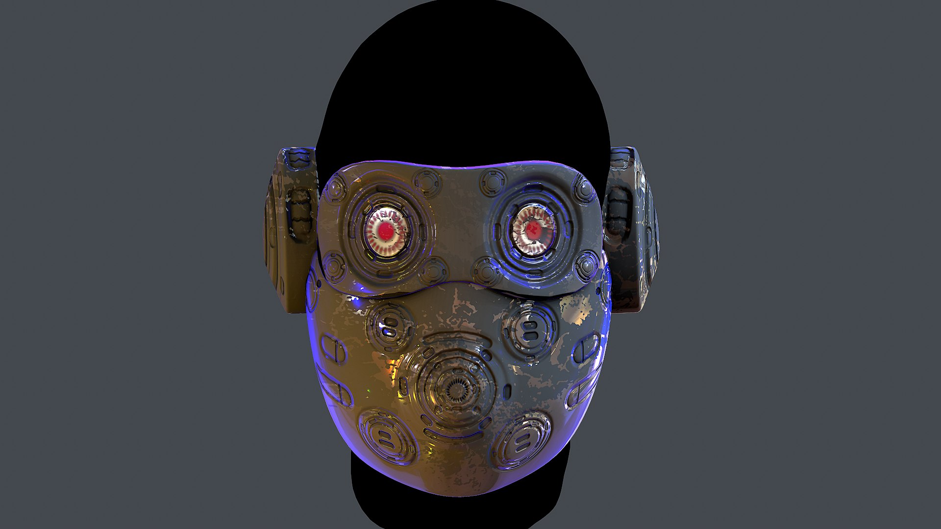 3D 3D 3D Gas Mask Respirator Scifi Futuristic Model 3D Model ...