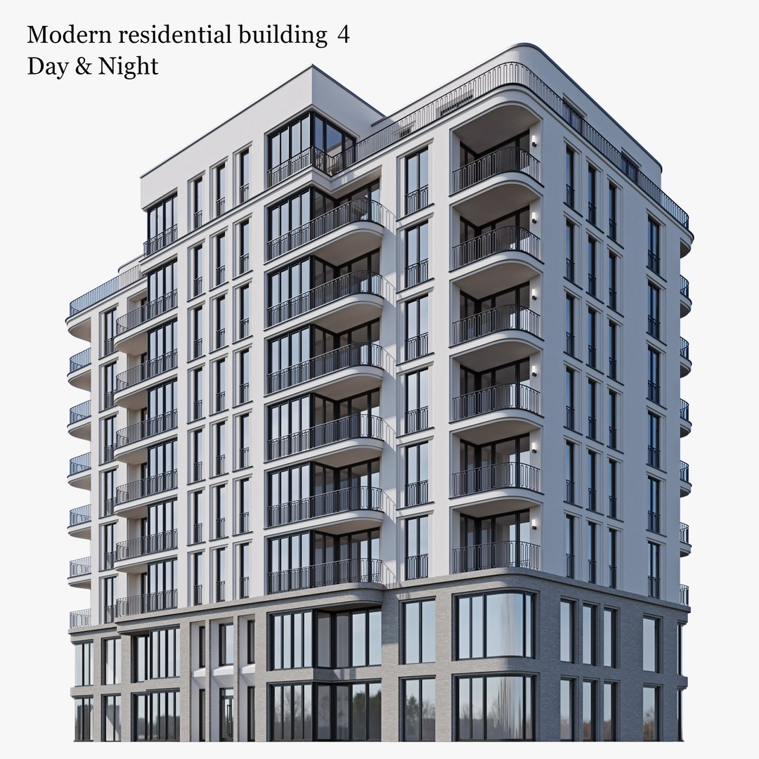 3D Apartment Building - TurboSquid 1390263