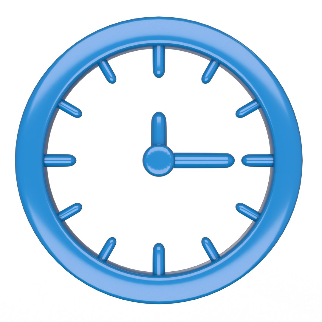 3D Clock Icon 02 Model - TurboSquid 1849042