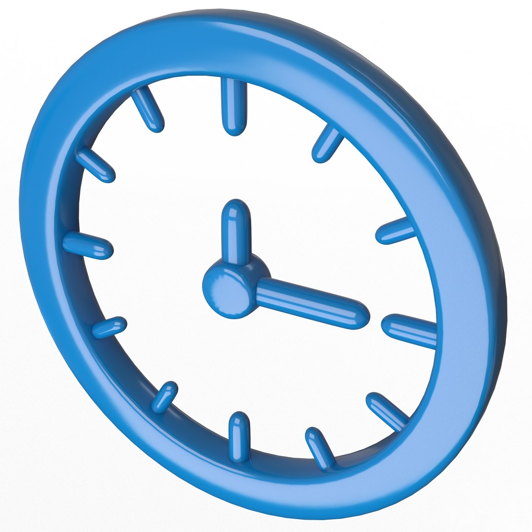 3D Clock Icon 02 Model - TurboSquid 1849042