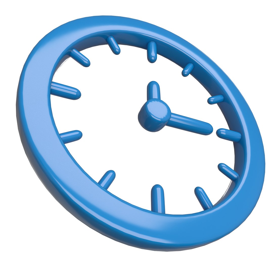 3D Clock Icon 02 Model - TurboSquid 1849042