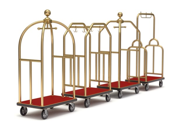 3D hotel cart luggage model - TurboSquid 1168198