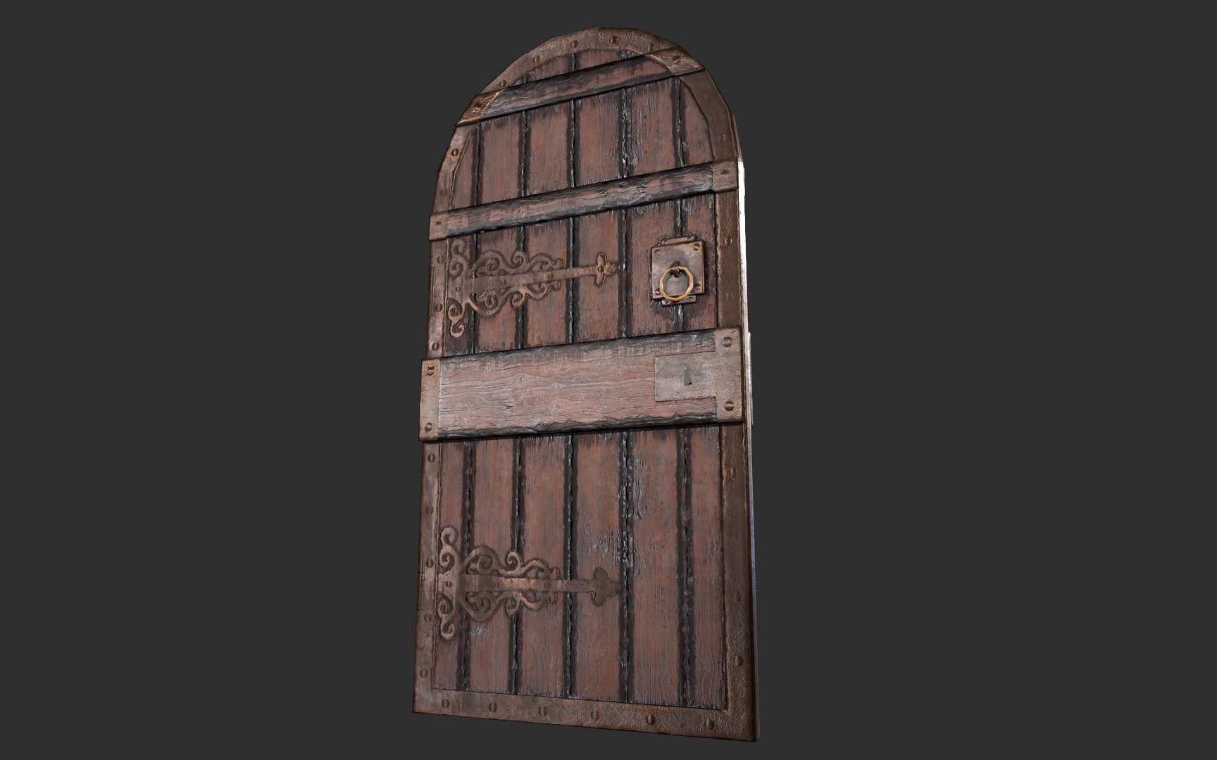 3D Medieval Castle Door 2 - Dungeon Door - PBR 4k Low Poly - TurboSquid ...