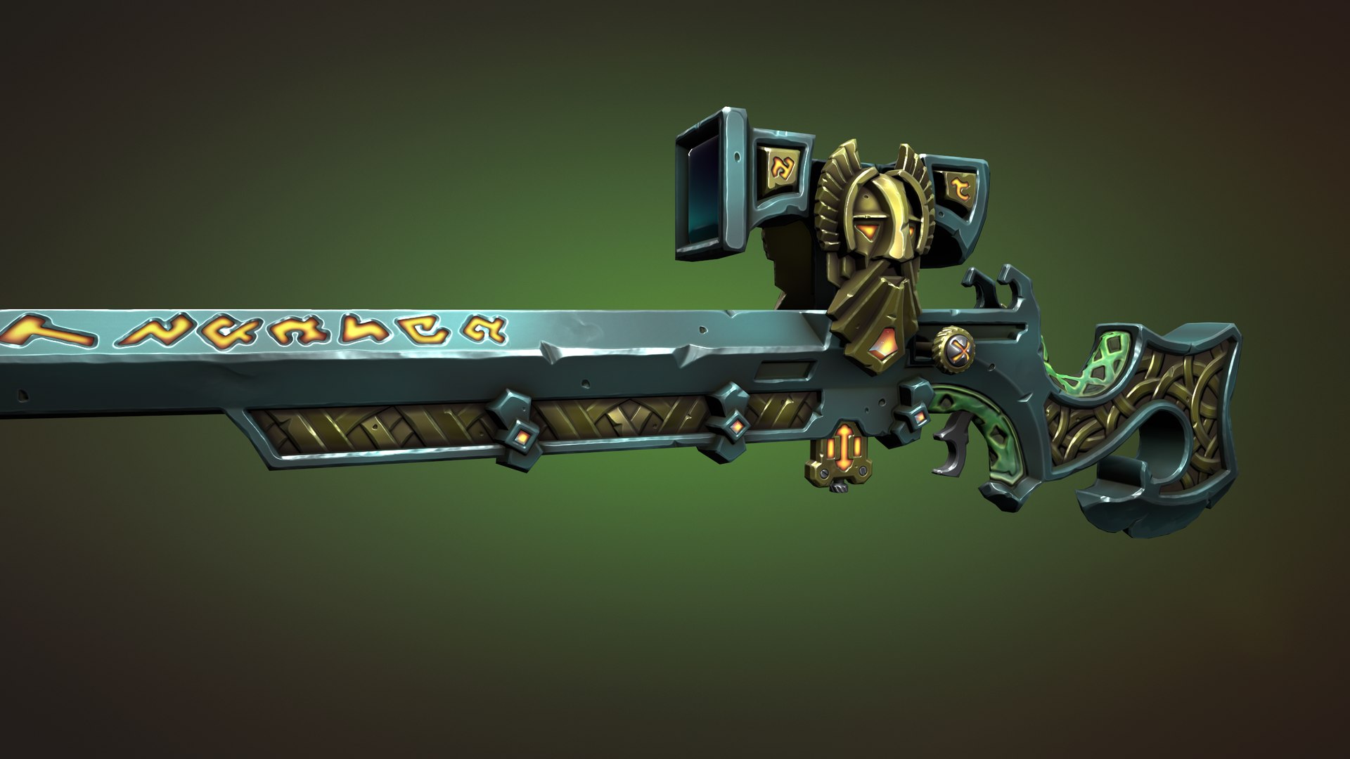 3D Model Dwarf Rifle - TurboSquid 2159353