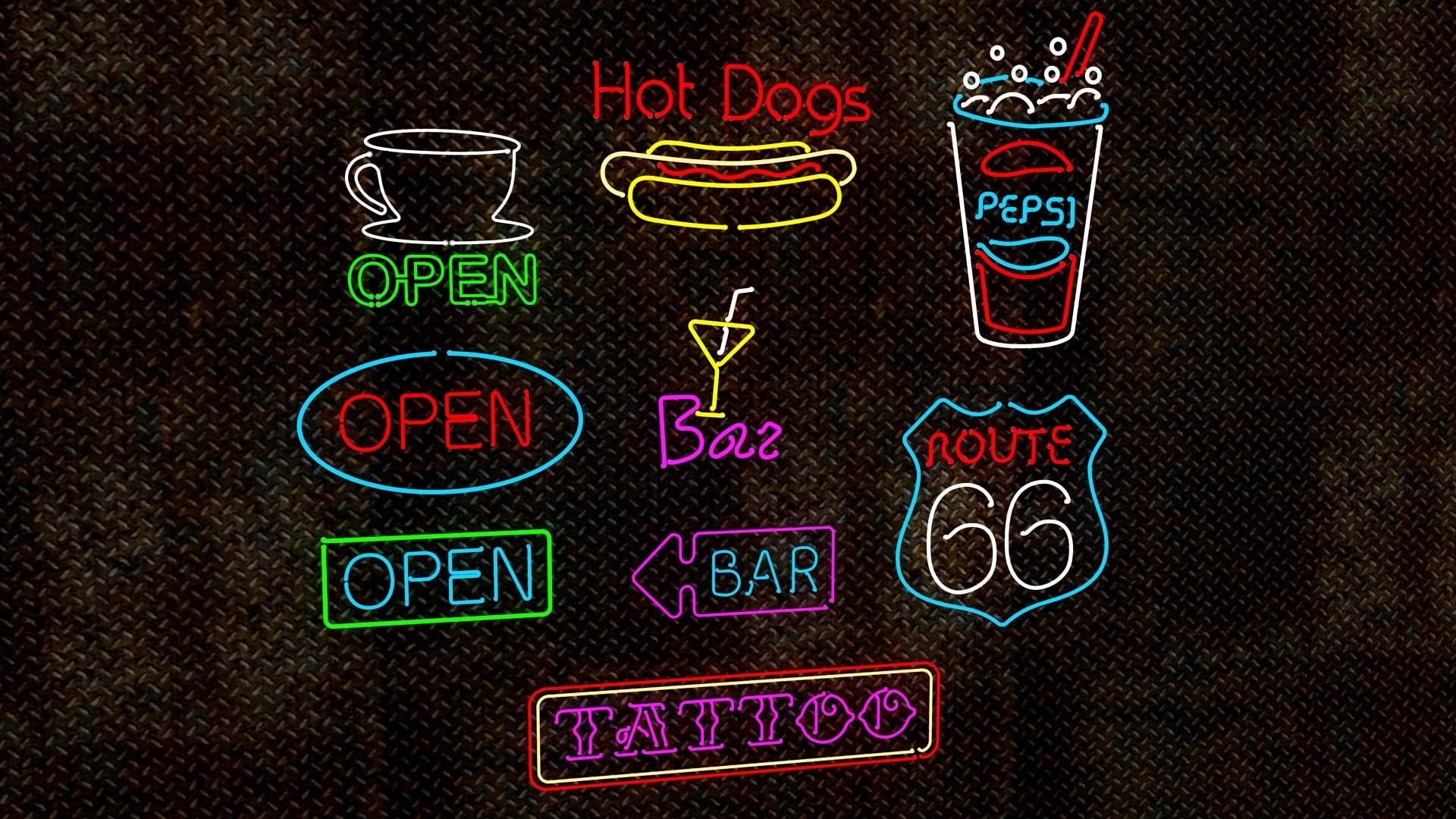 3d Neon Signs Model