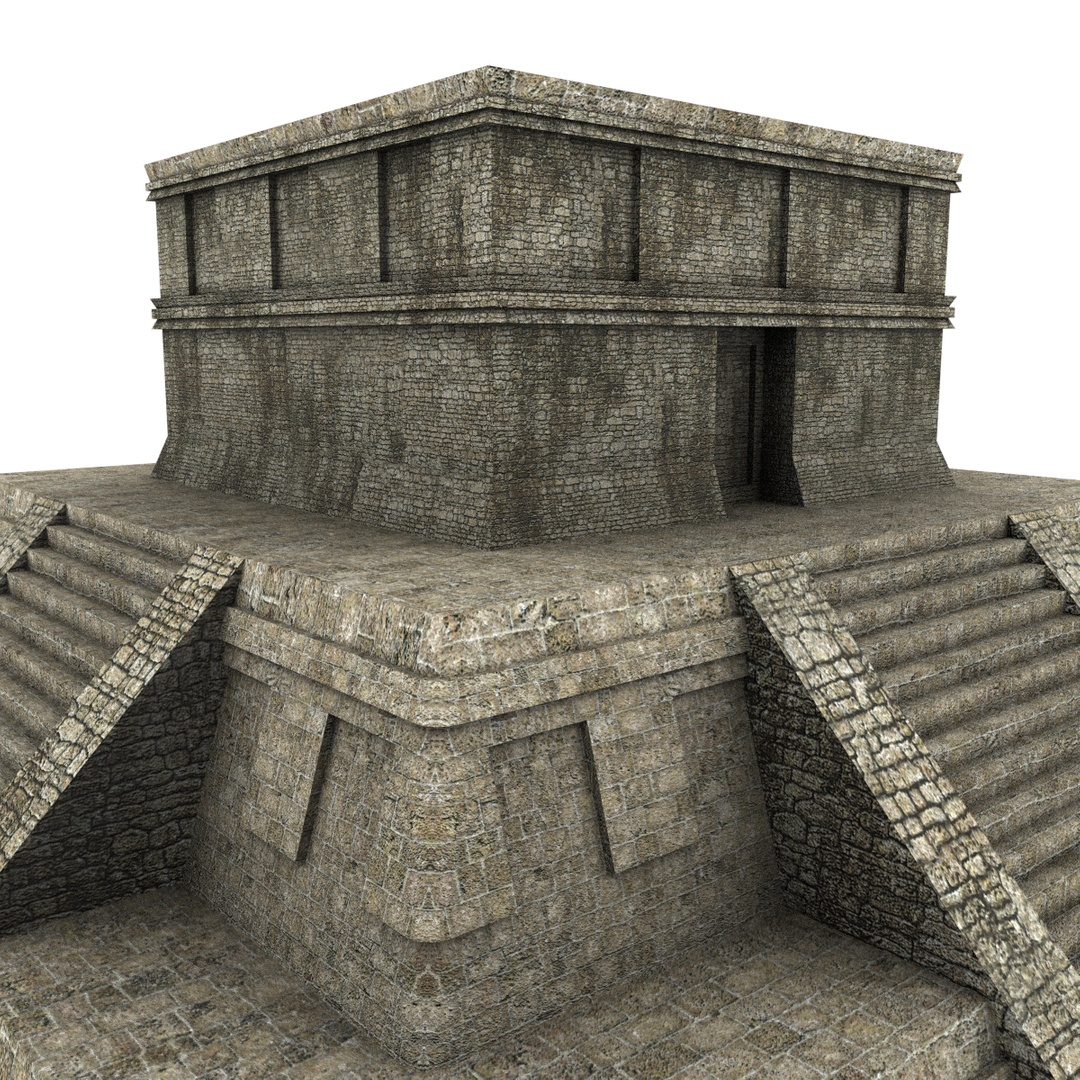 mayan pyramid 3d model
