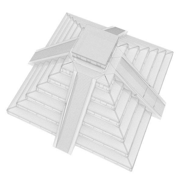 mayan pyramid 3d model