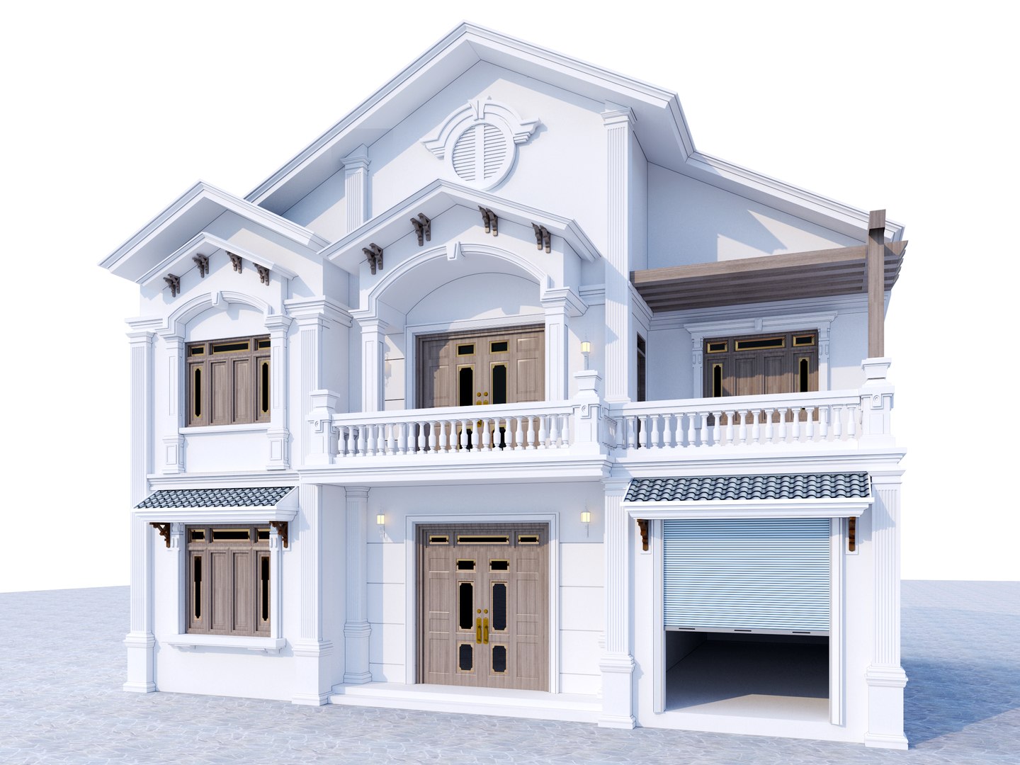 Neoclassical House 3D - TurboSquid 1838102