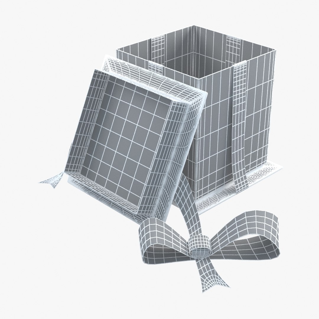 christmas gift present box 3d model