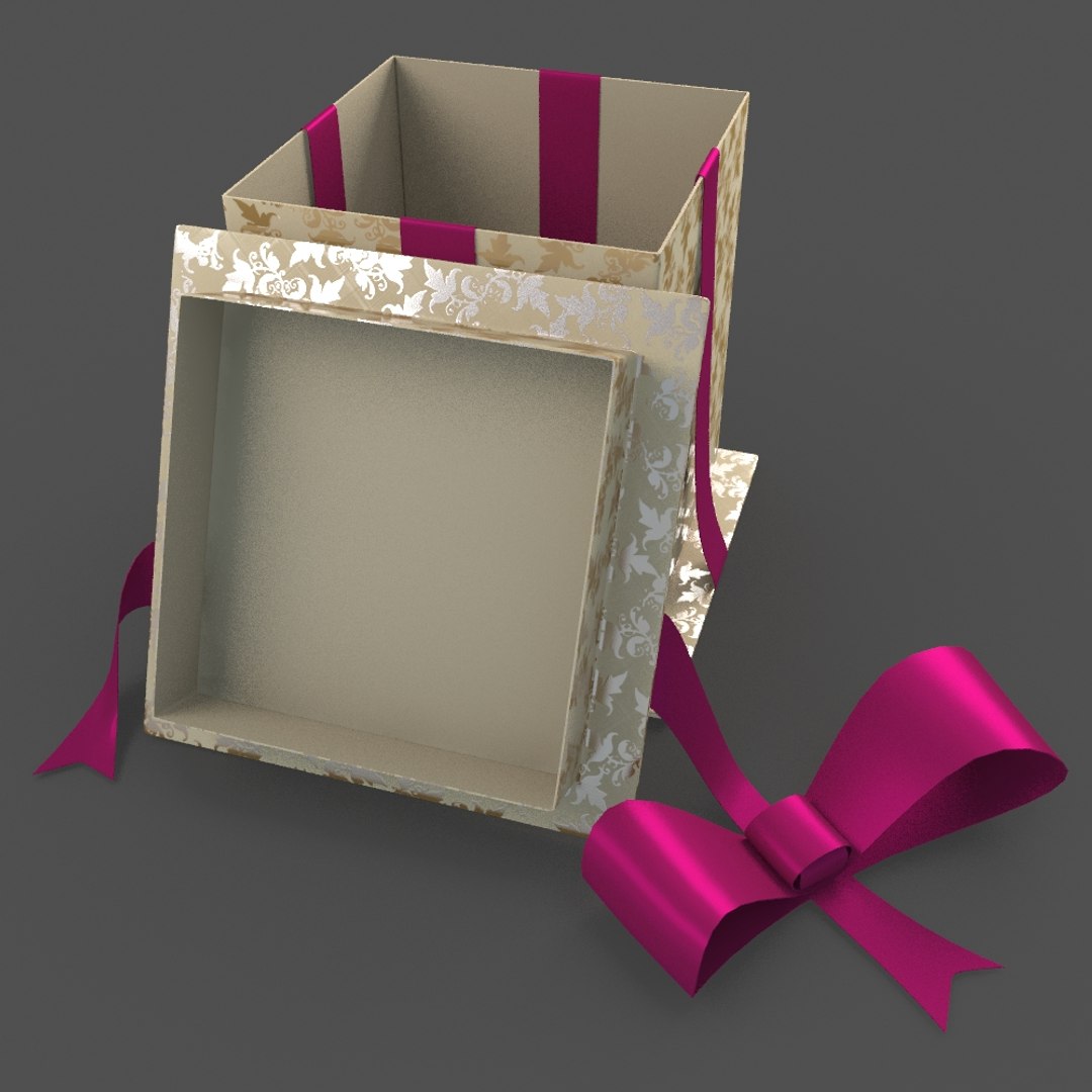 christmas gift present box 3d model