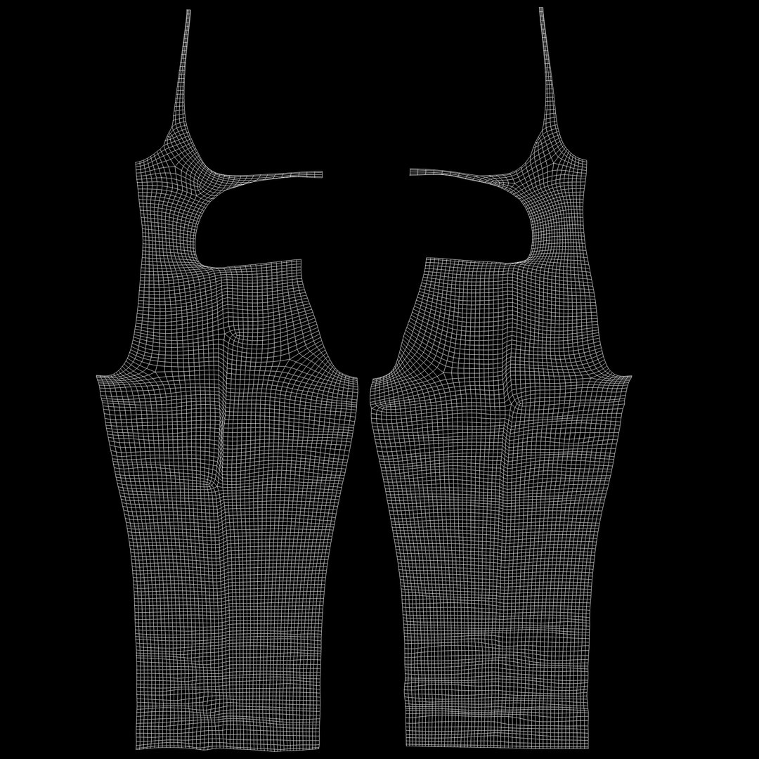 3D Full Body Black Halter Neck Cutout Coverall Model - TurboSquid 1946256