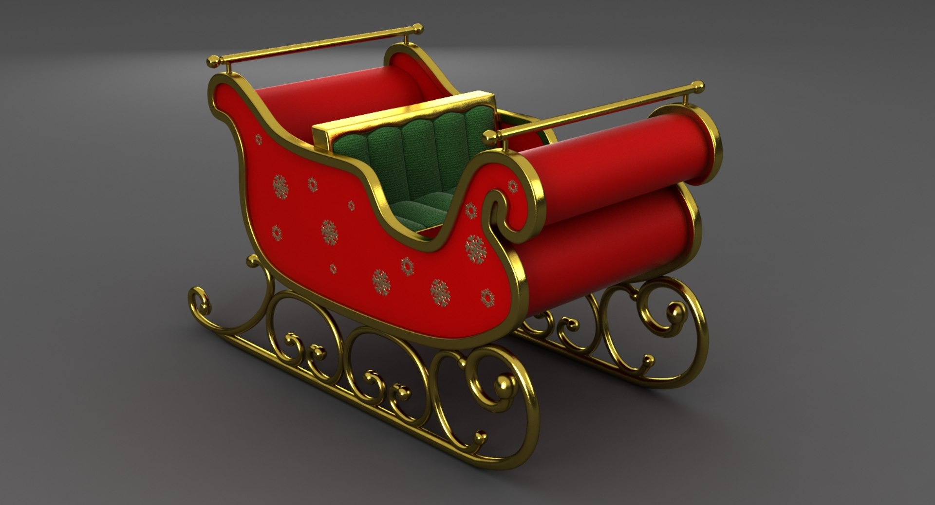 Christmas Sleigh 3D Model - TurboSquid 1229466