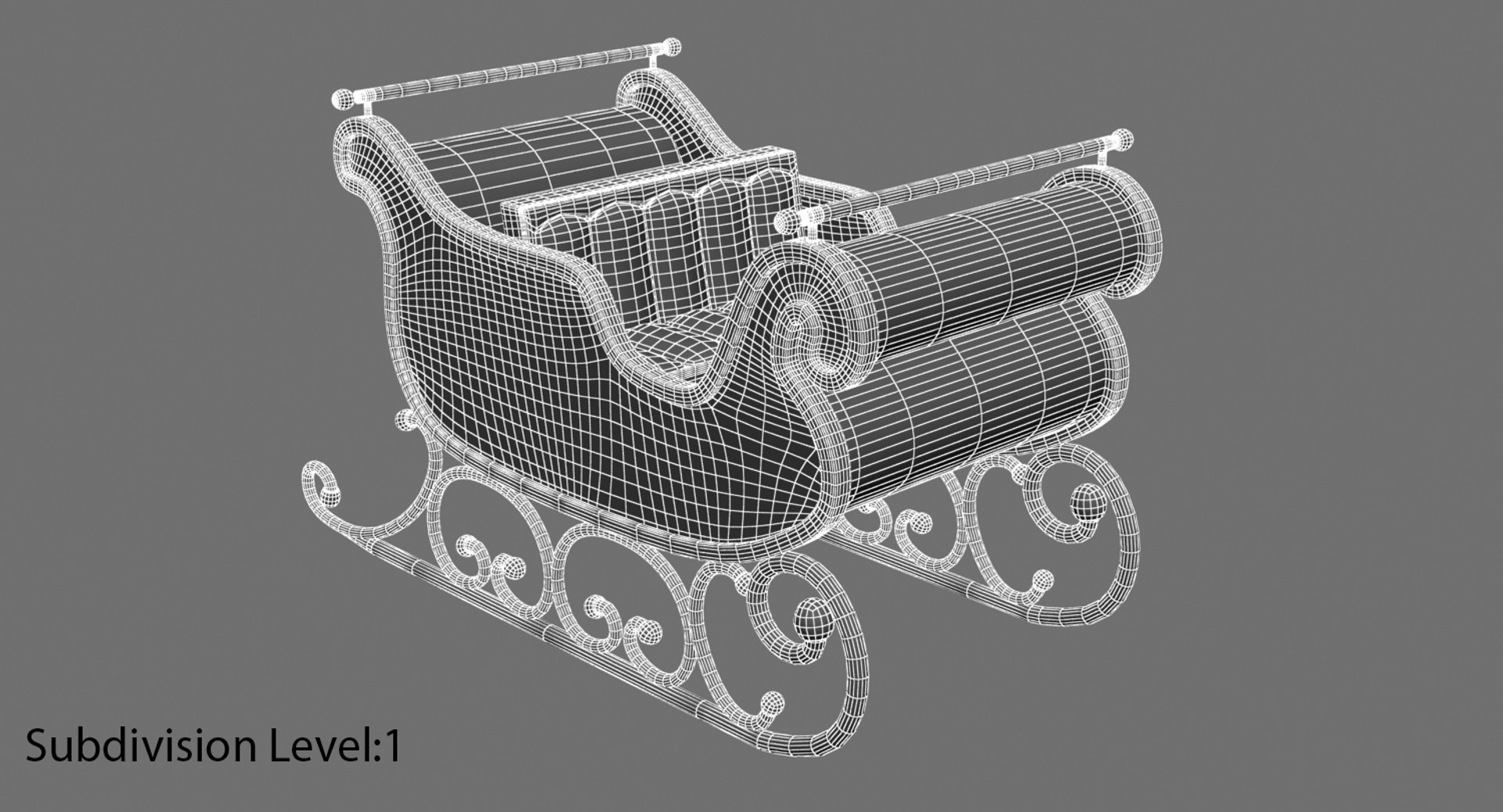 Christmas Sleigh 3D Model - TurboSquid 1229466