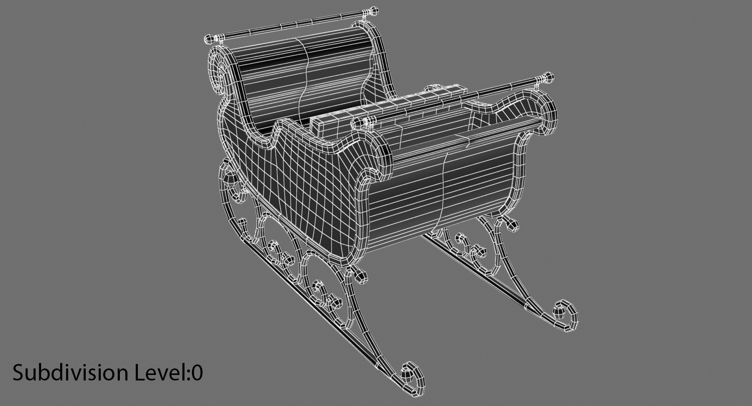 Christmas sleigh 3D model - TurboSquid 1229466