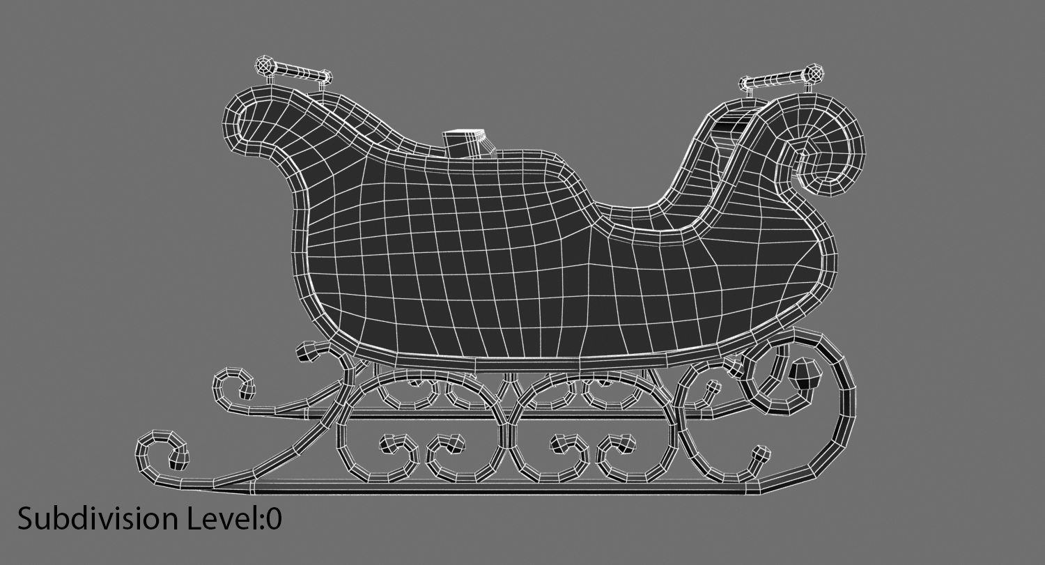 Christmas sleigh 3D model - TurboSquid 1229466
