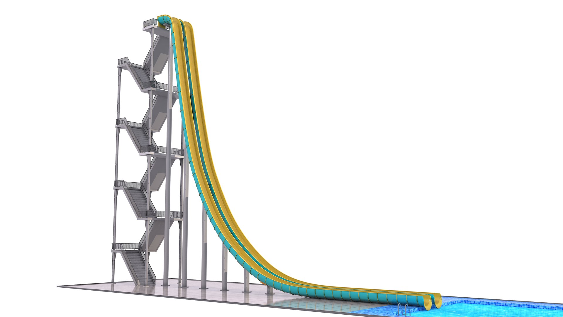 Water Slide Model - TurboSquid 1662190