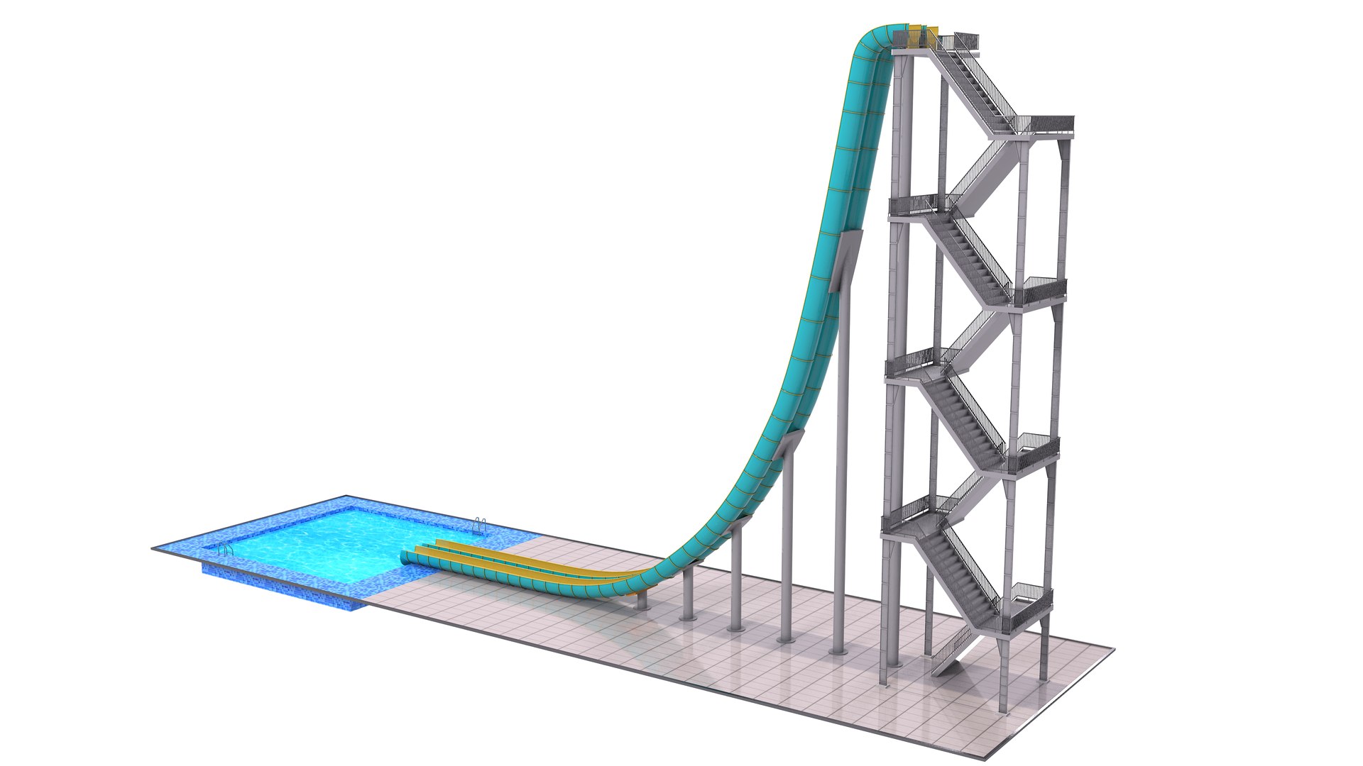 Water Slide Model - TurboSquid 1662190
