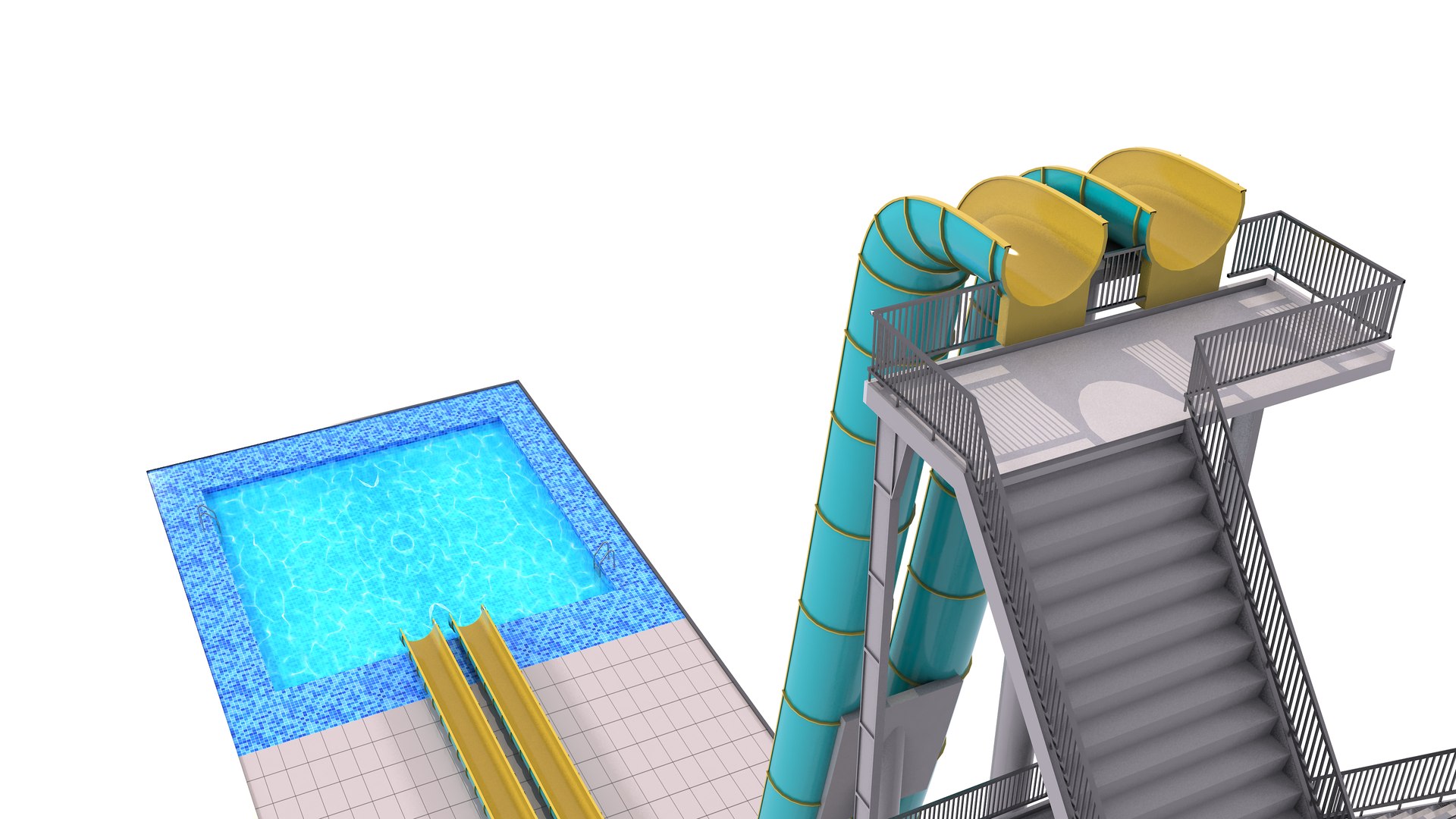 Water Slide Model - TurboSquid 1662190
