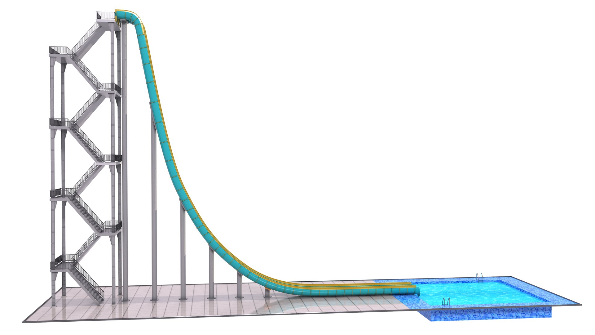 Water Slide Model - TurboSquid 1662190
