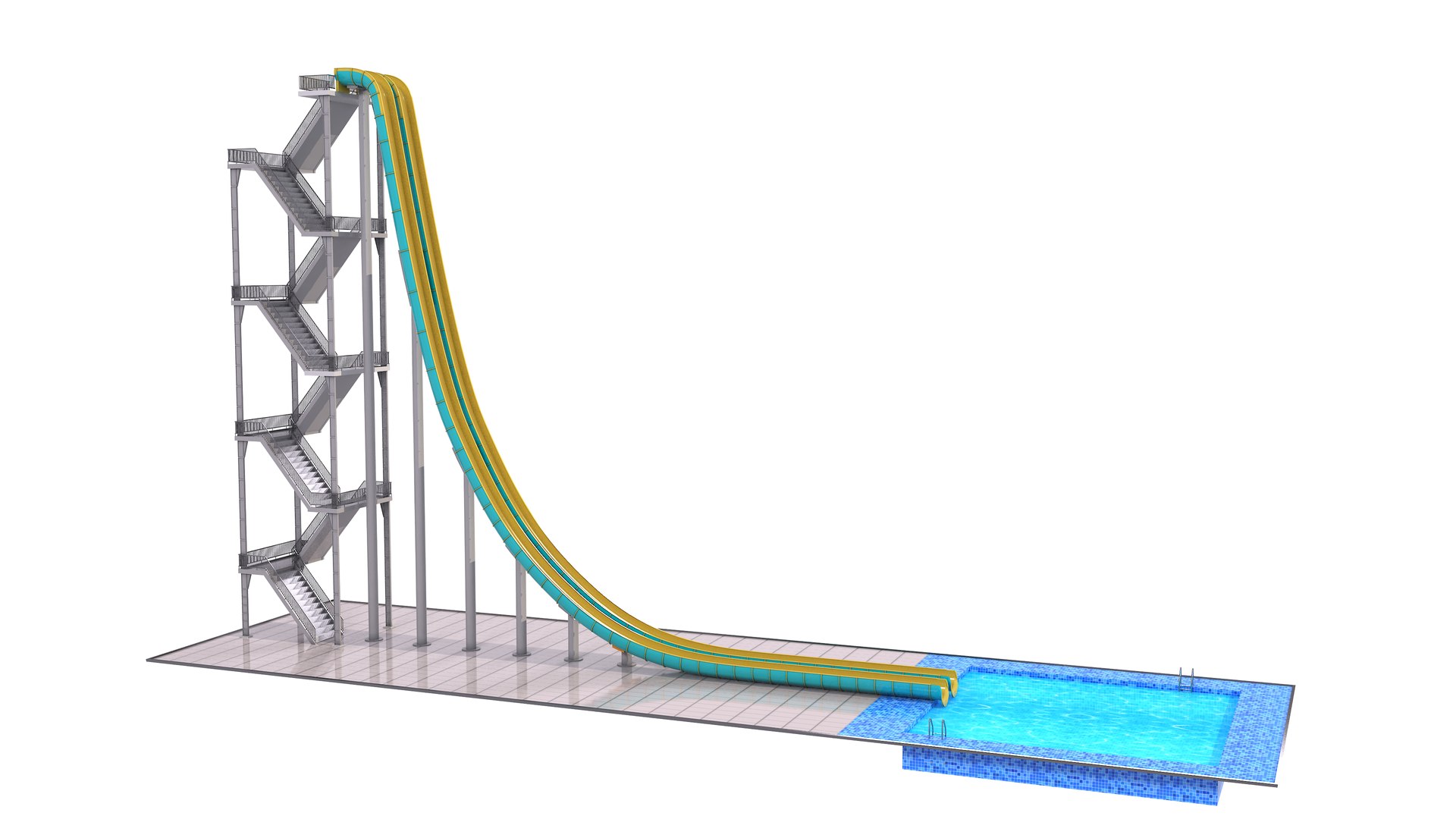 Water Slide Model - TurboSquid 1662190