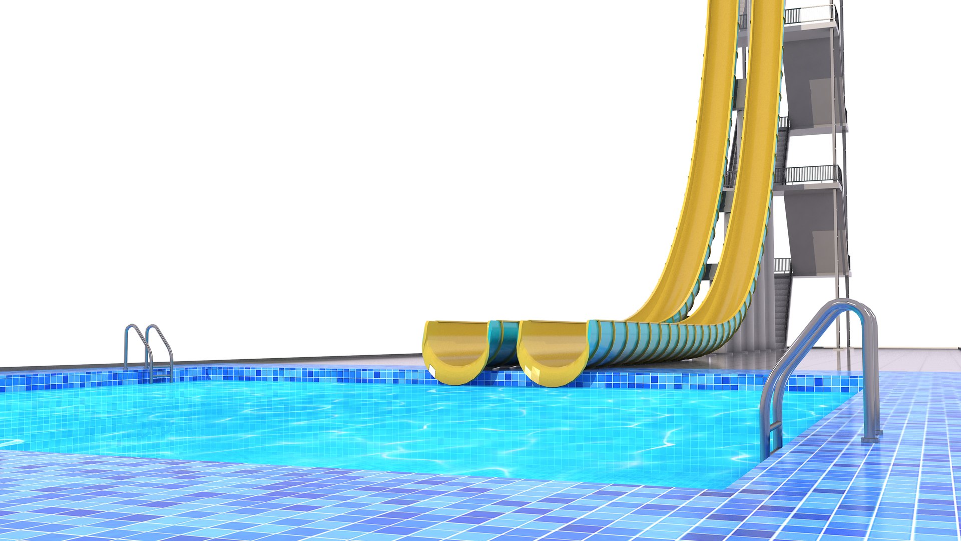 Water Slide Model - TurboSquid 1662190