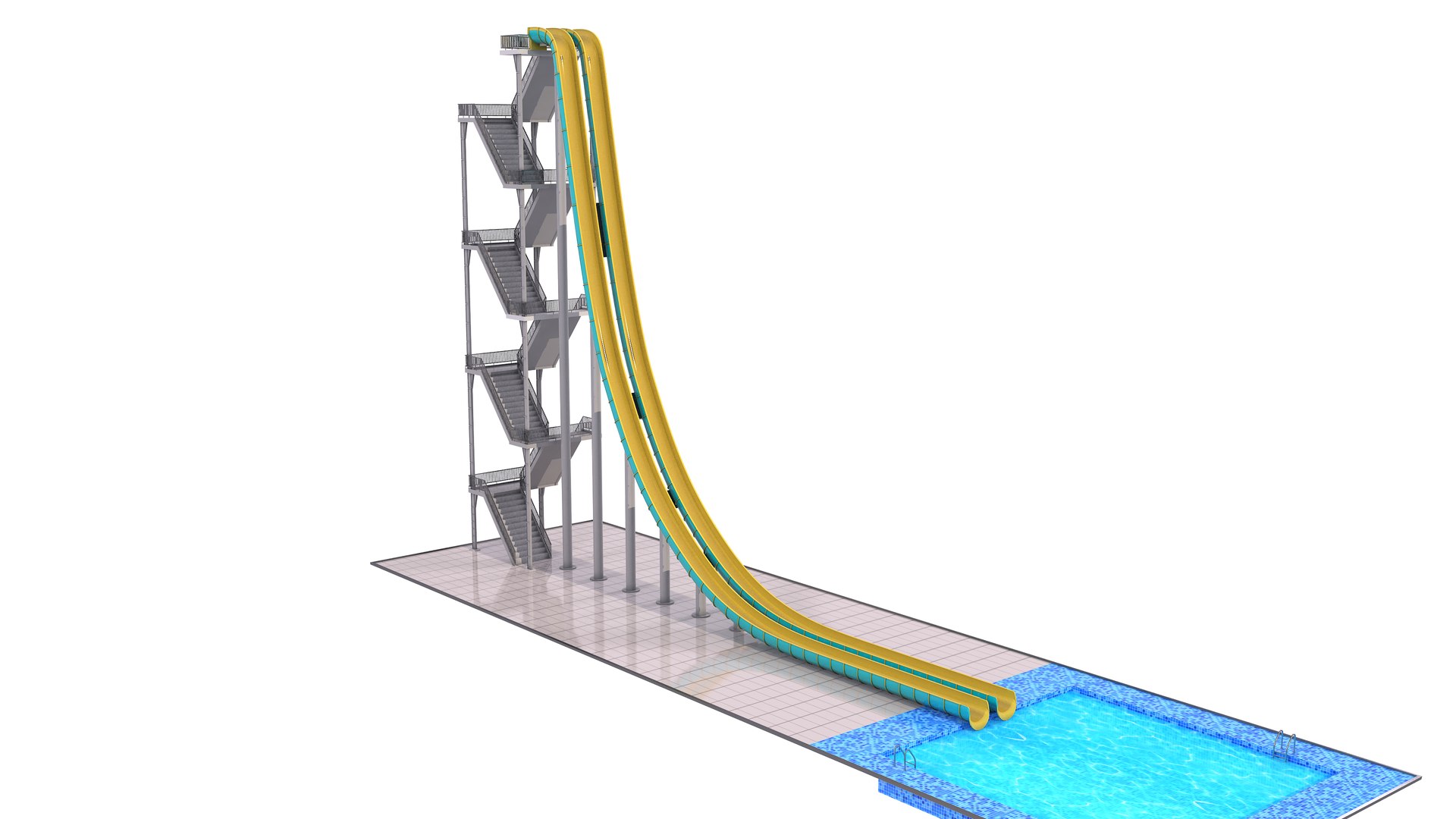 Water Slide Model - TurboSquid 1662190