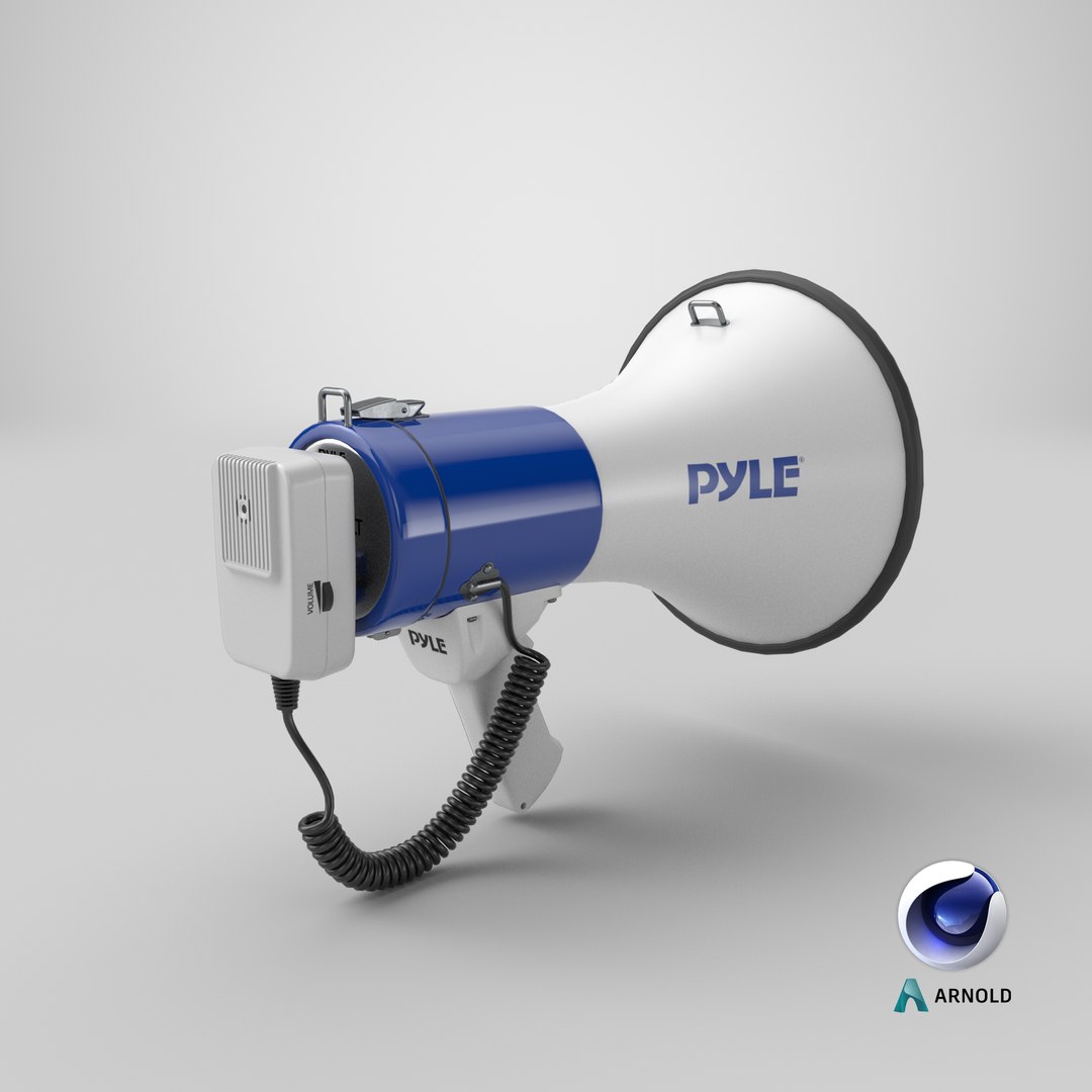 Pyle megaphone speaker led 3D - TurboSquid 1641384
