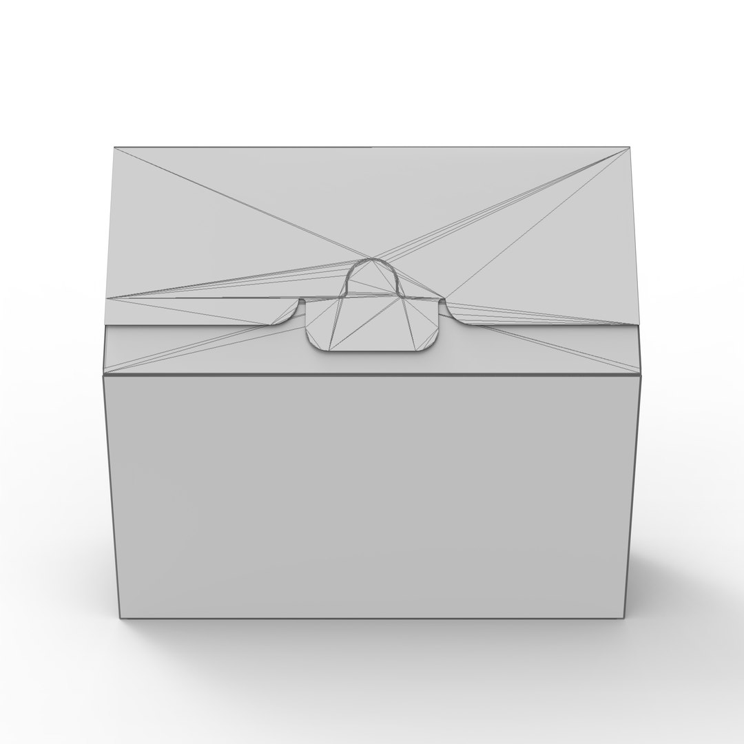 3D Gable Top Cardboard Packaging Box 200x100x80mm - TurboSquid 2324851