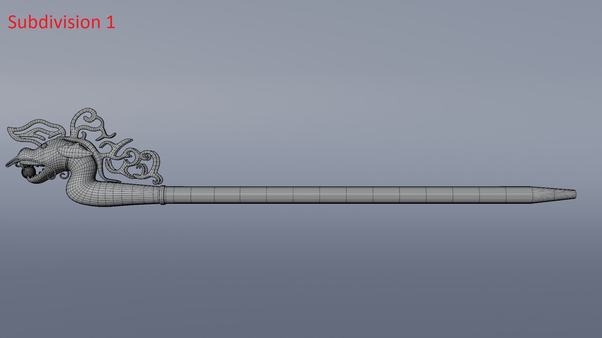 3D Korean Hairpin - Binyeo - Golden Dragon - TurboSquid 2242948