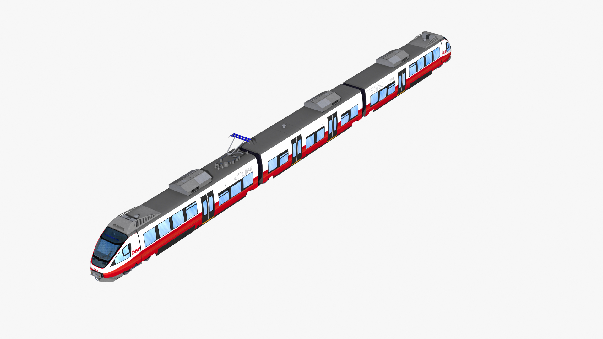 3D Bombardier Talent 3 - Cityjet 4023 4024 Oebb Passenger Train Model ...