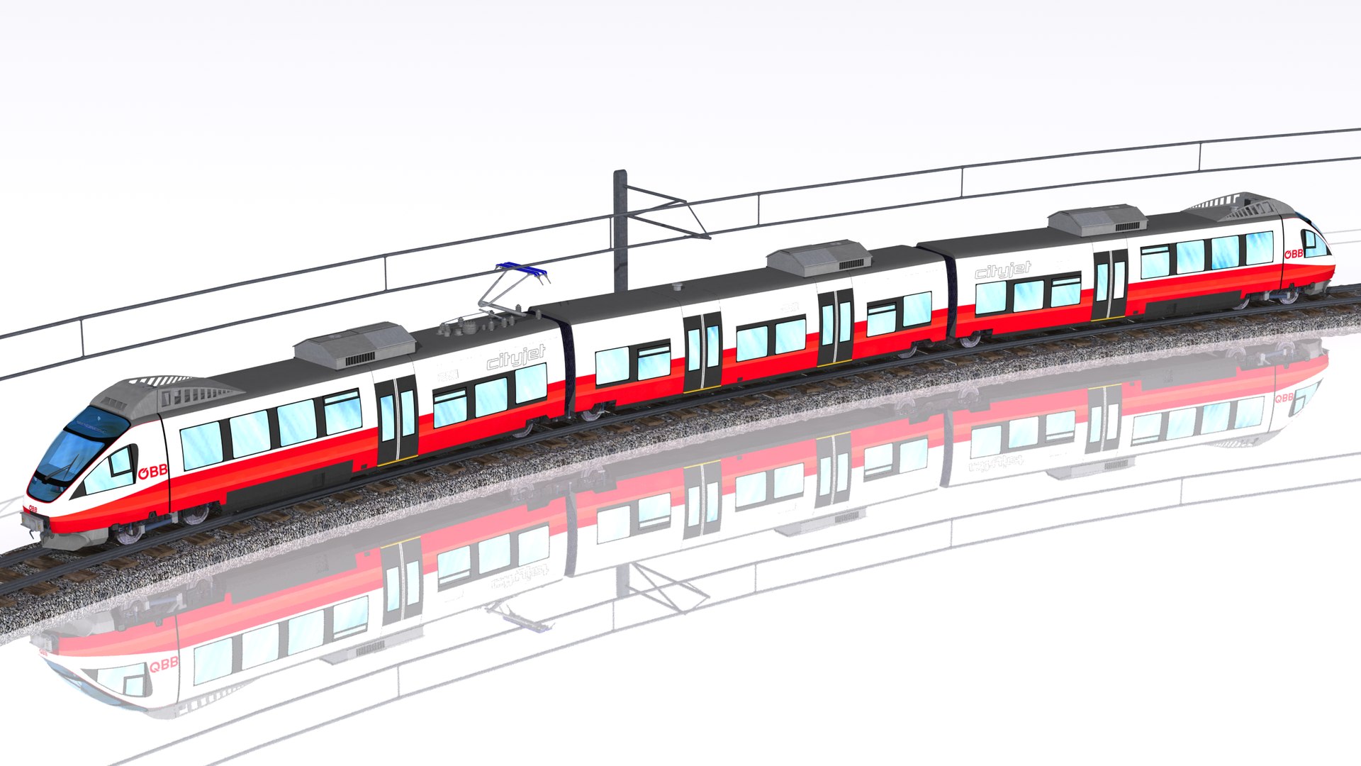 3D Bombardier Talent 3 - Cityjet 4023 4024 Oebb Passenger Train Model ...