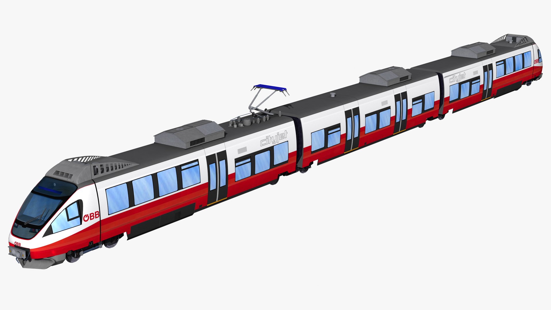 3D Bombardier Talent 3 - Cityjet 4023 4024 Oebb Passenger Train Model ...