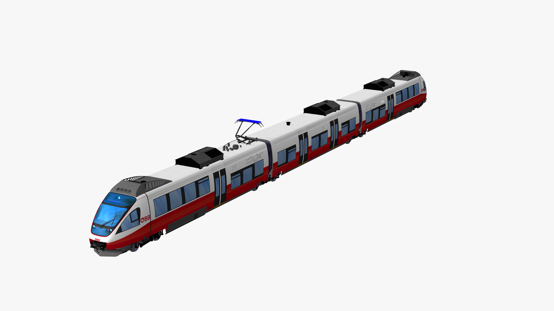 3D Bombardier Talent 3 - Cityjet 4023 4024 Oebb Passenger Train Model ...
