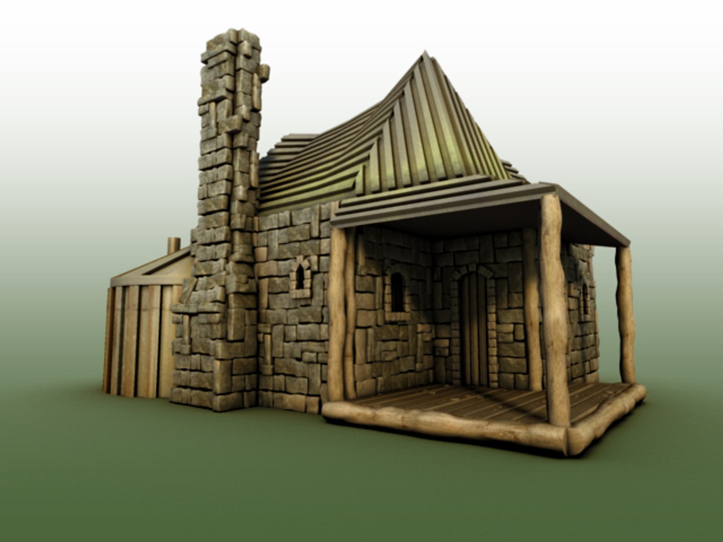 3d Old Cottage Model