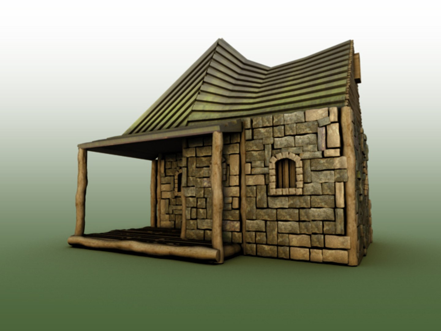 3d Old Cottage Model