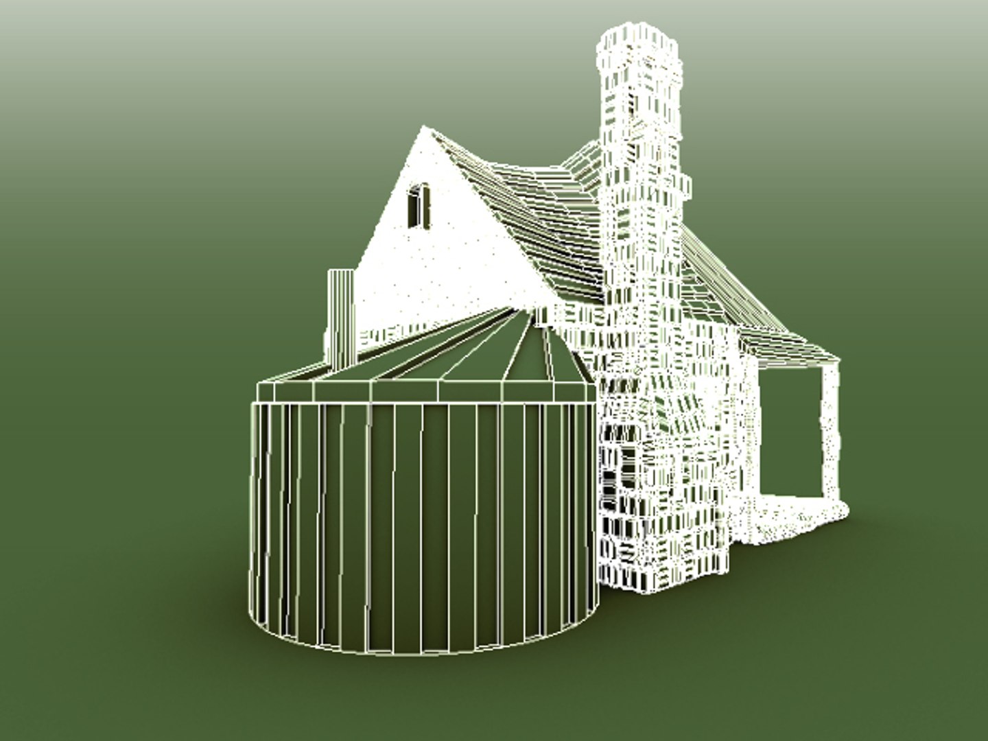 3d Old Cottage Model